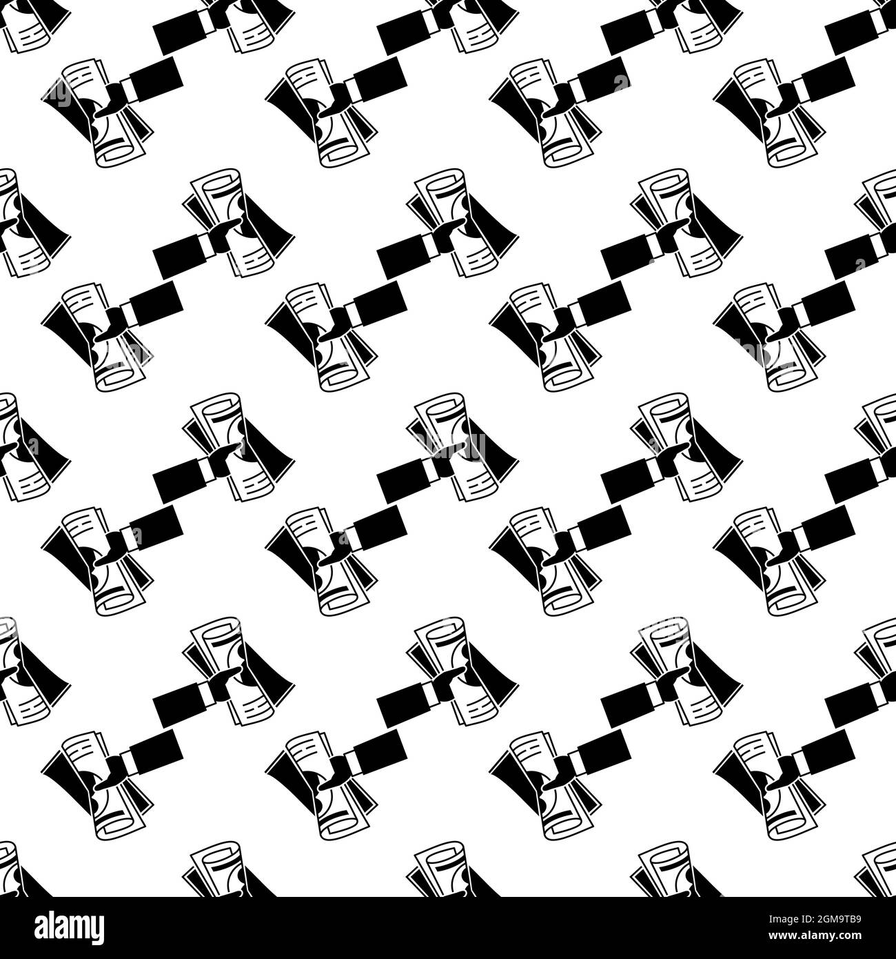 Hand newspaper pattern seamless background texture repeat wallpaper ...