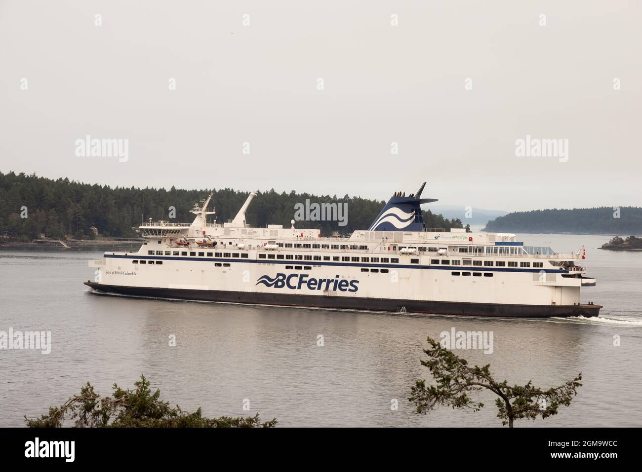 BC Ferries Boat Leaving the Terminal in Swartz Bay Stock Photo - Alamy