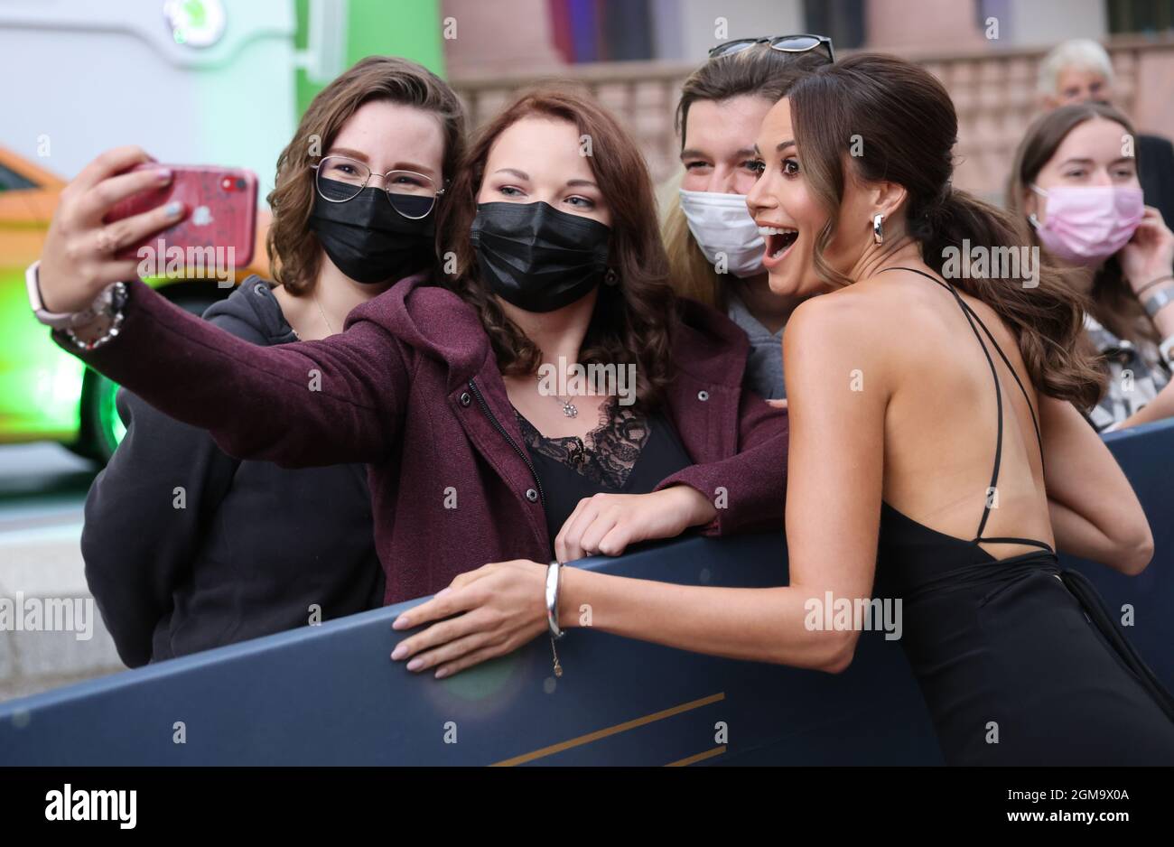 Leipzig, Germany. 17th Sep, 2021. Mandy Grace Capristo, singer, comes ...