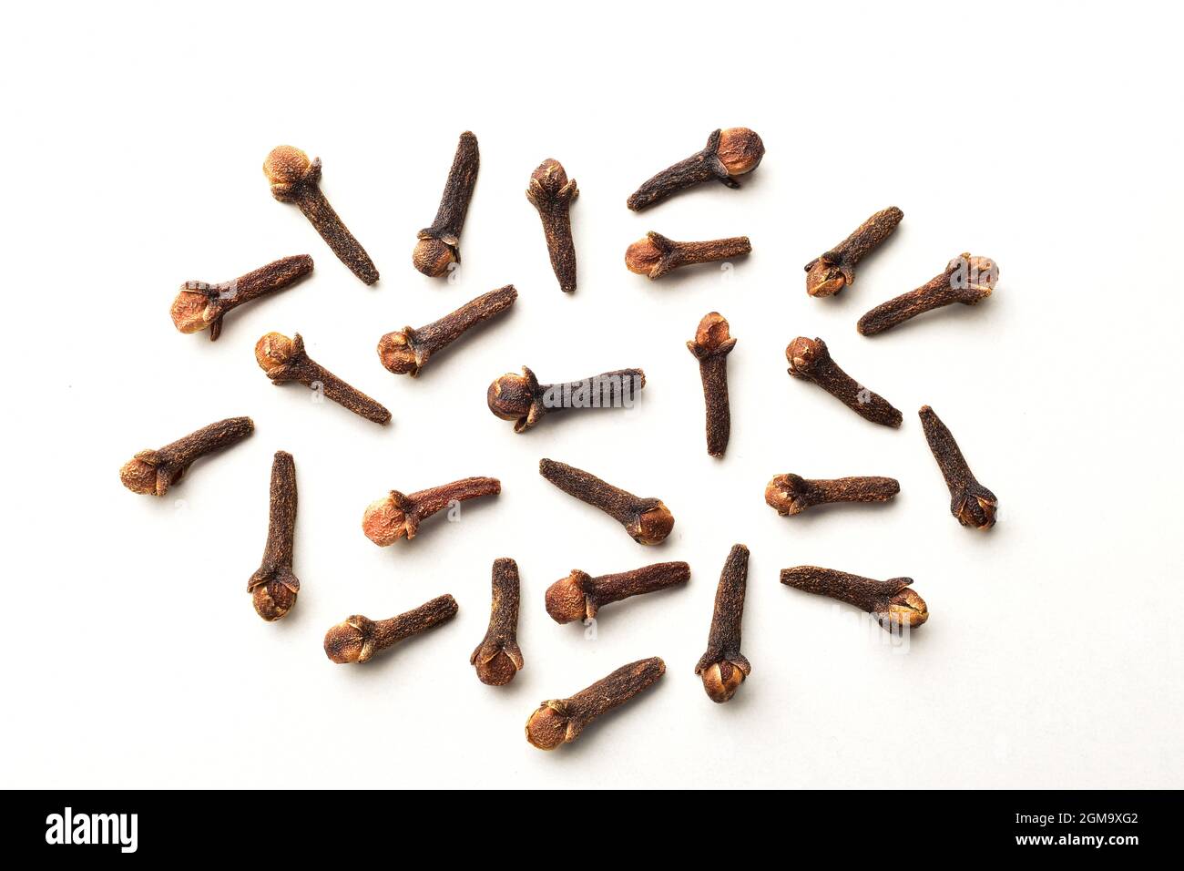 clove isolated on white background, top view of clove Stock Photo - Alamy