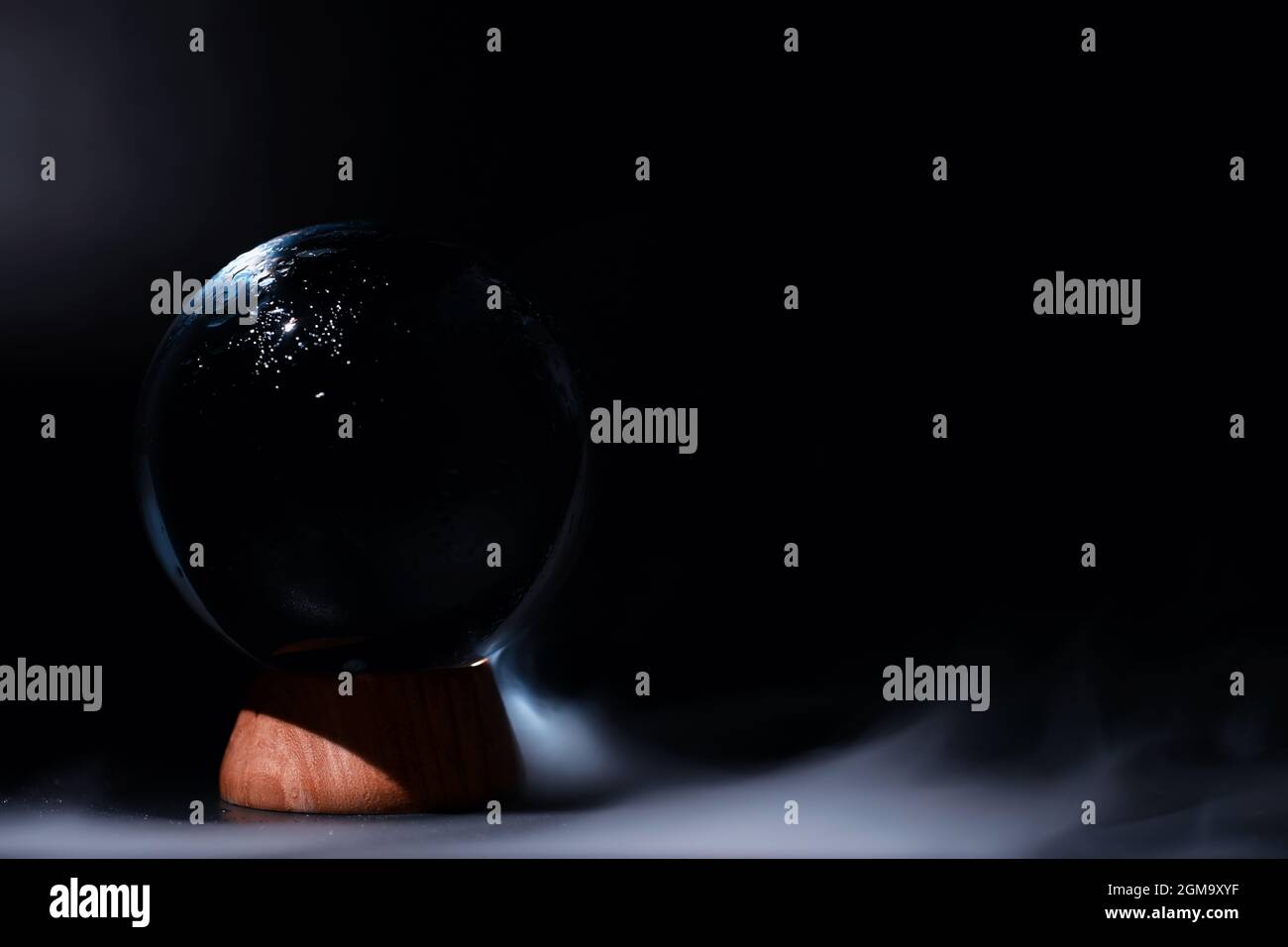 Crystal ball predict the fate. Guessing for the future Stock Photo - Alamy