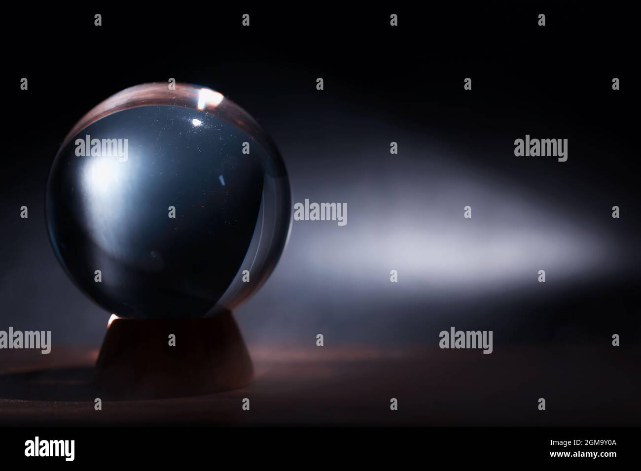Crystal ball predict the fate. Guessing for the future Stock Photo - Alamy