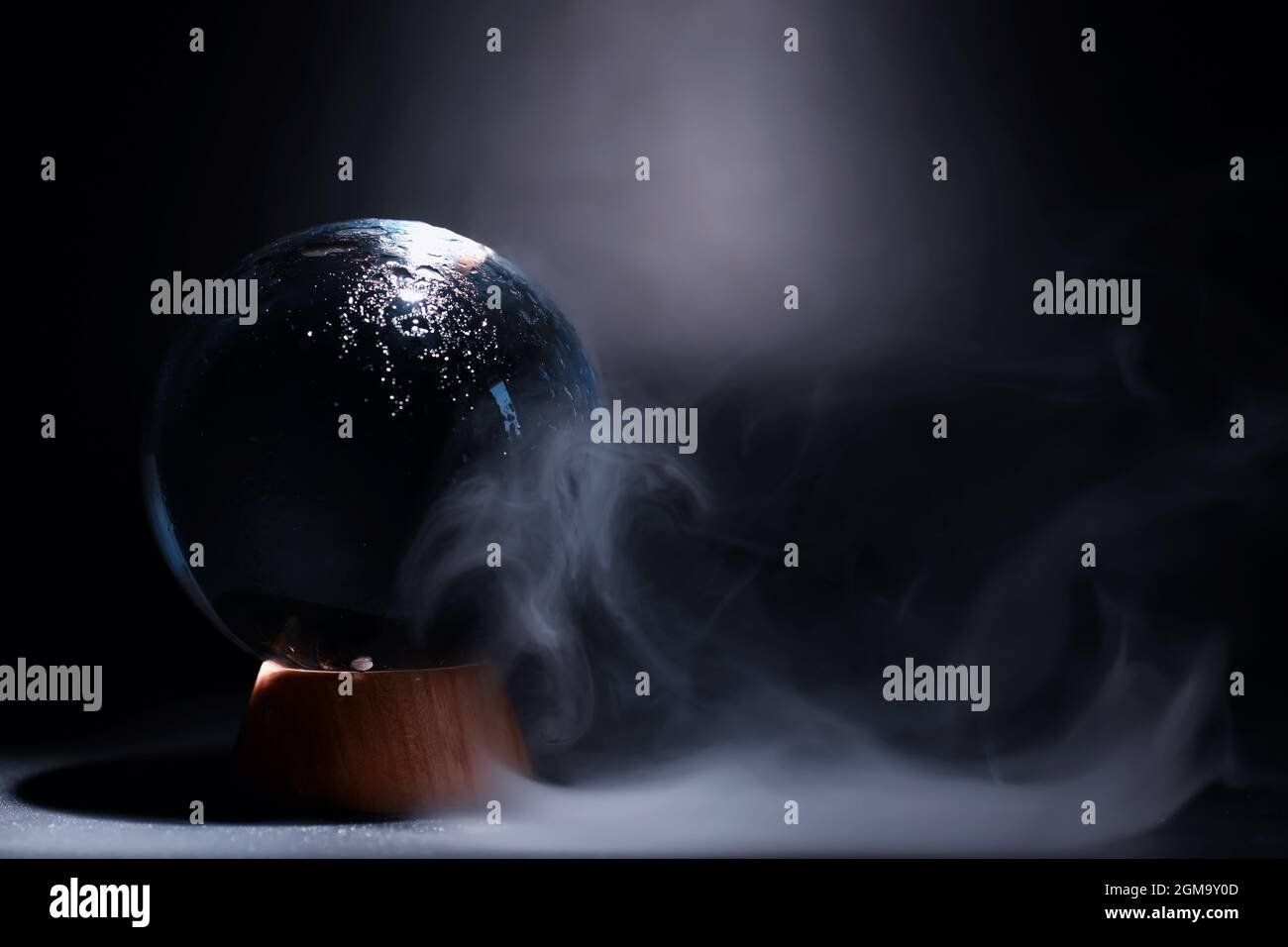 Crystal ball predict the fate. Guessing for the future Stock Photo - Alamy