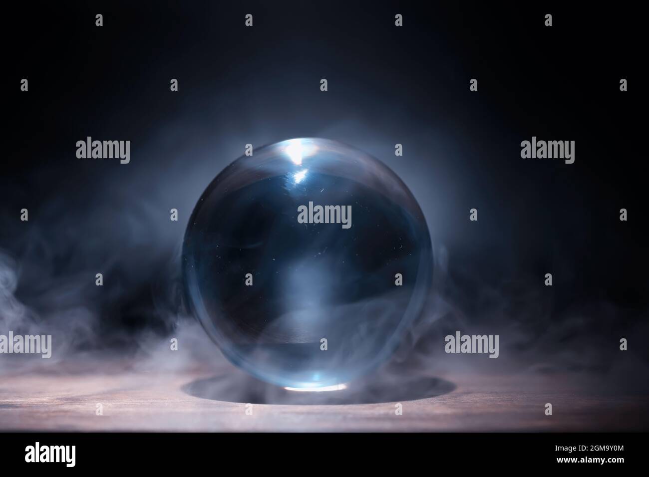 Crystal ball predict the fate. Guessing for the future Stock Photo - Alamy