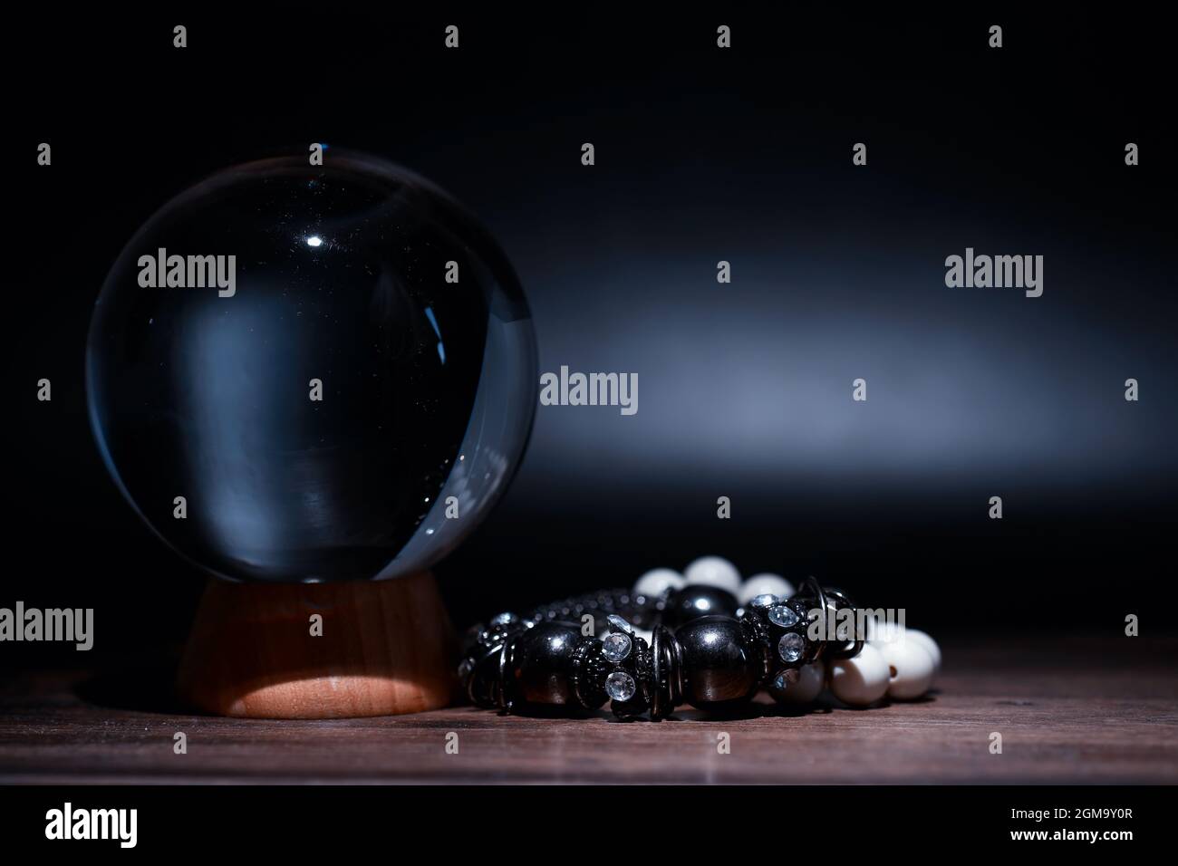 Crystal ball predict the fate. Guessing for the future Stock Photo - Alamy