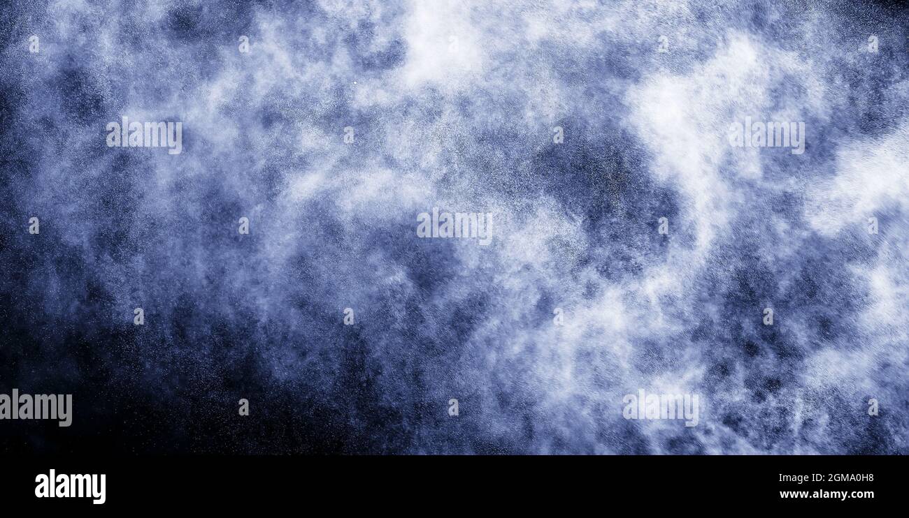 A stream of water and a cloud of drops from the atomizer Stock Photo ...