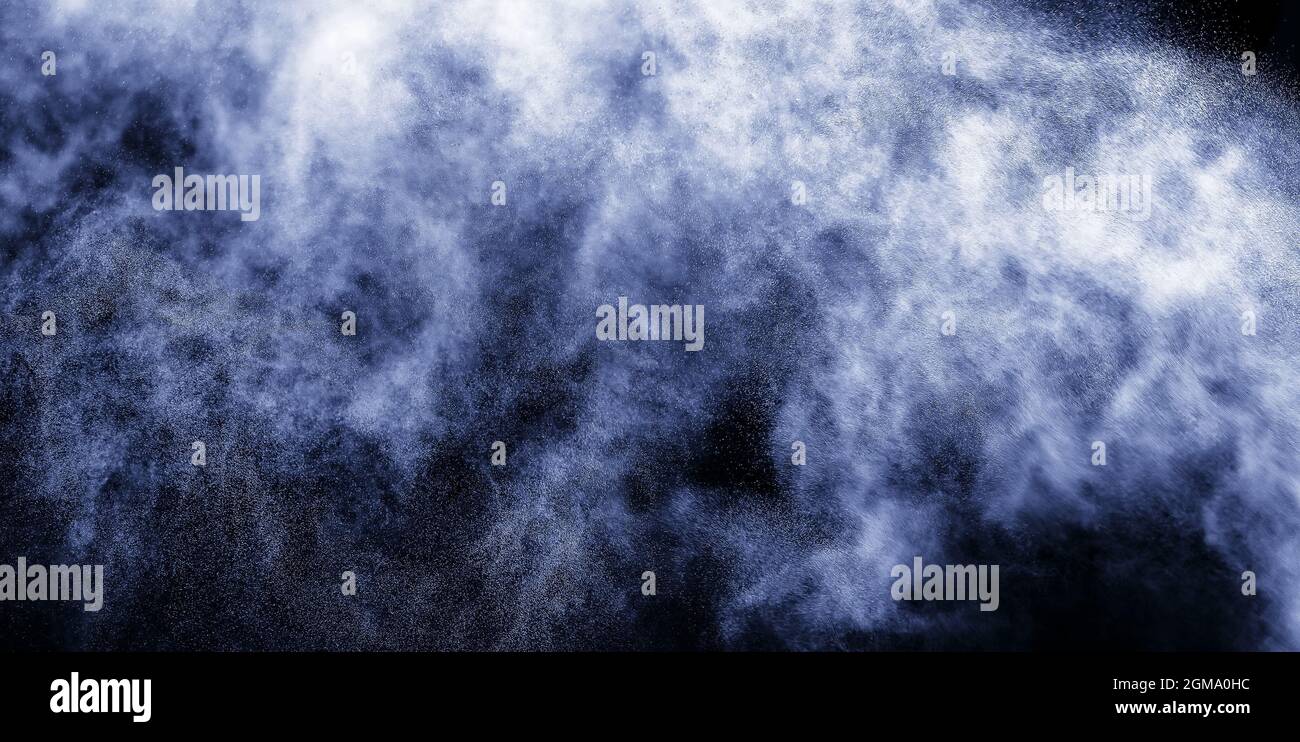 A stream of water and a cloud of drops from the atomizer Stock Photo ...