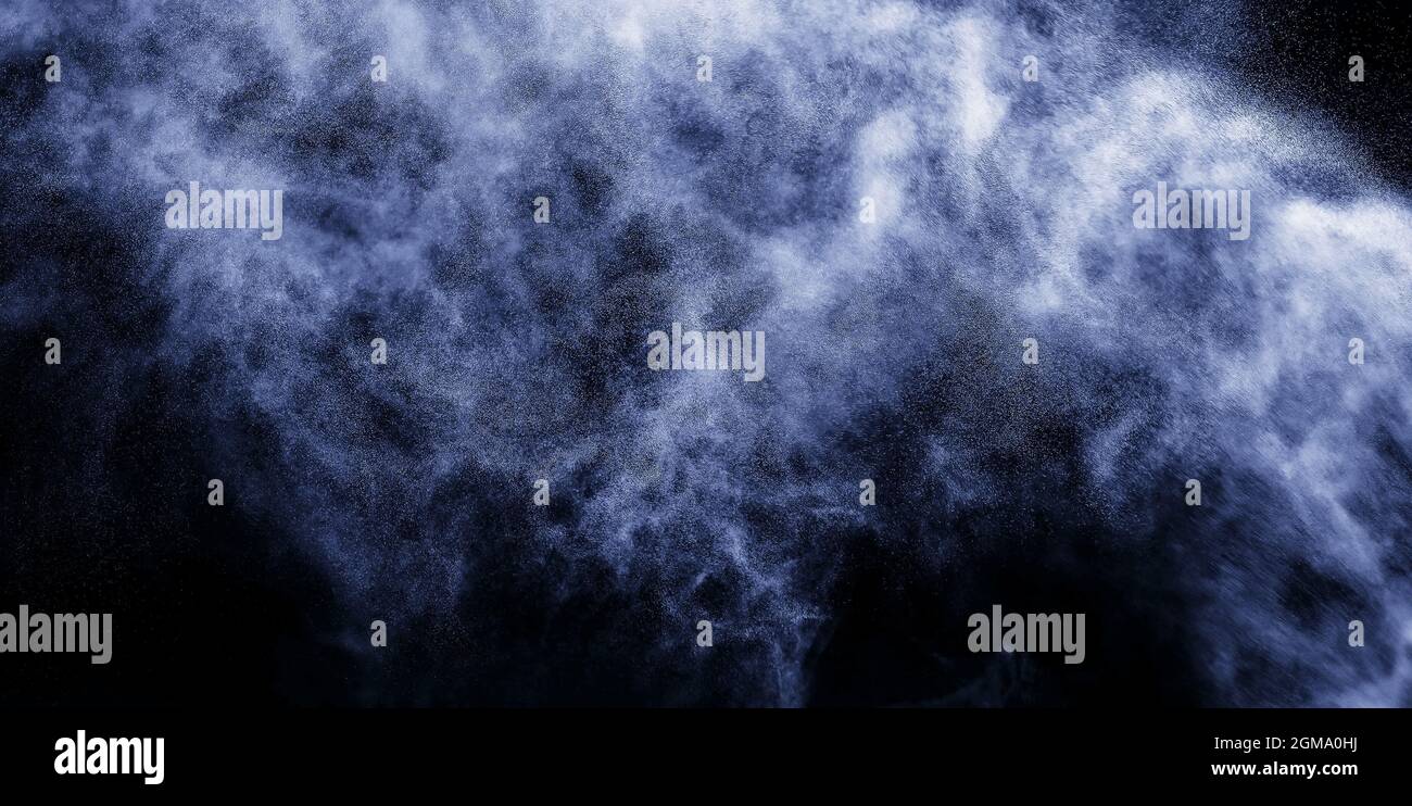 A stream of water and a cloud of drops from the atomizer Stock Photo ...