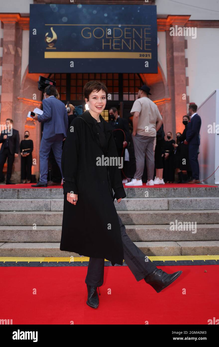 Leipzig, Germany. 17th Sep, 2021. Lea Drinda, actress, comes to the ...