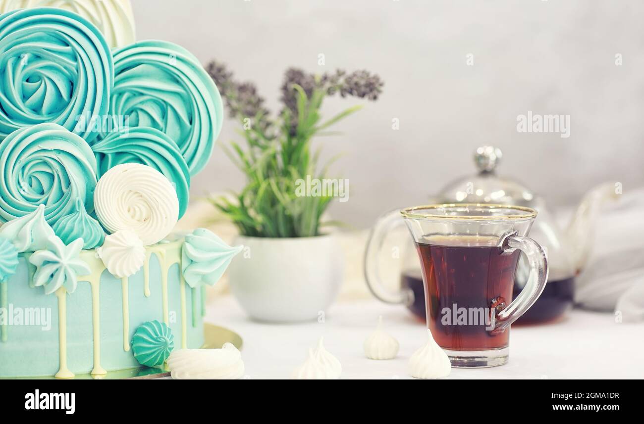 Confectionery flavored cakes for a holiday and a normal breakfast Stock Photo - Alamy