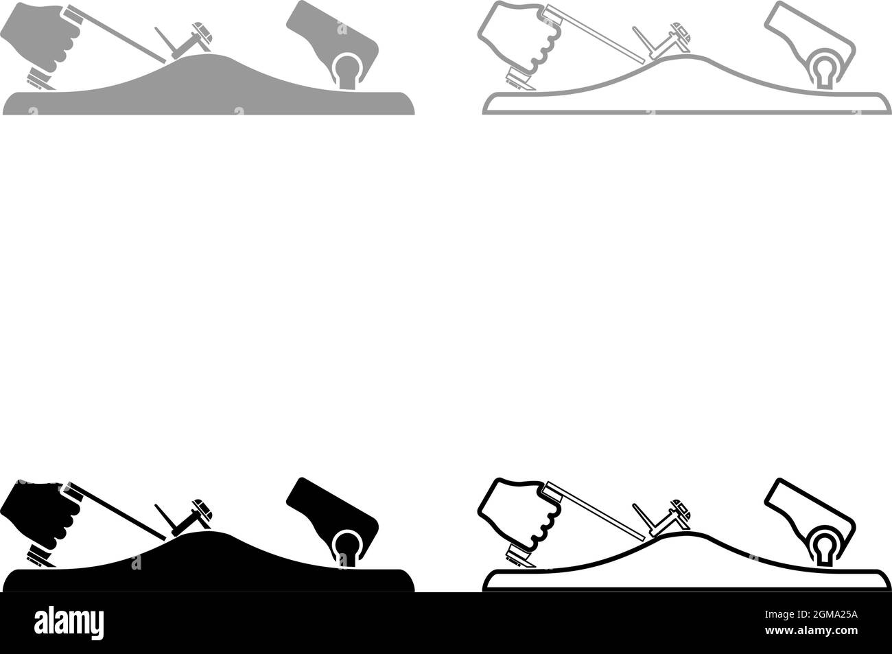 Jointer jack plane in hand holding tool use Arm using instrument with ...