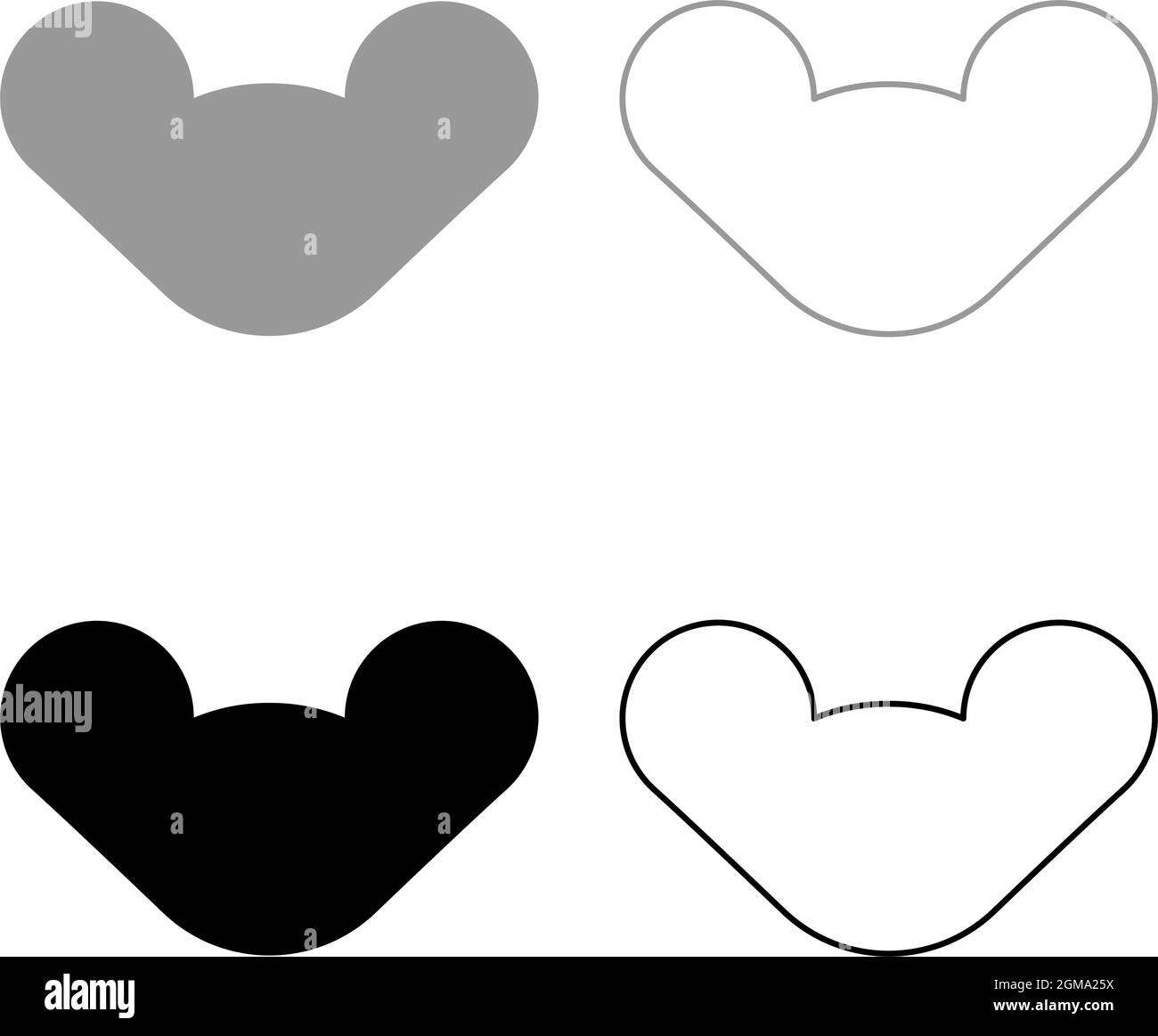 Wing nuts butterfly hand tightening Female screw Hardware set icon grey ...