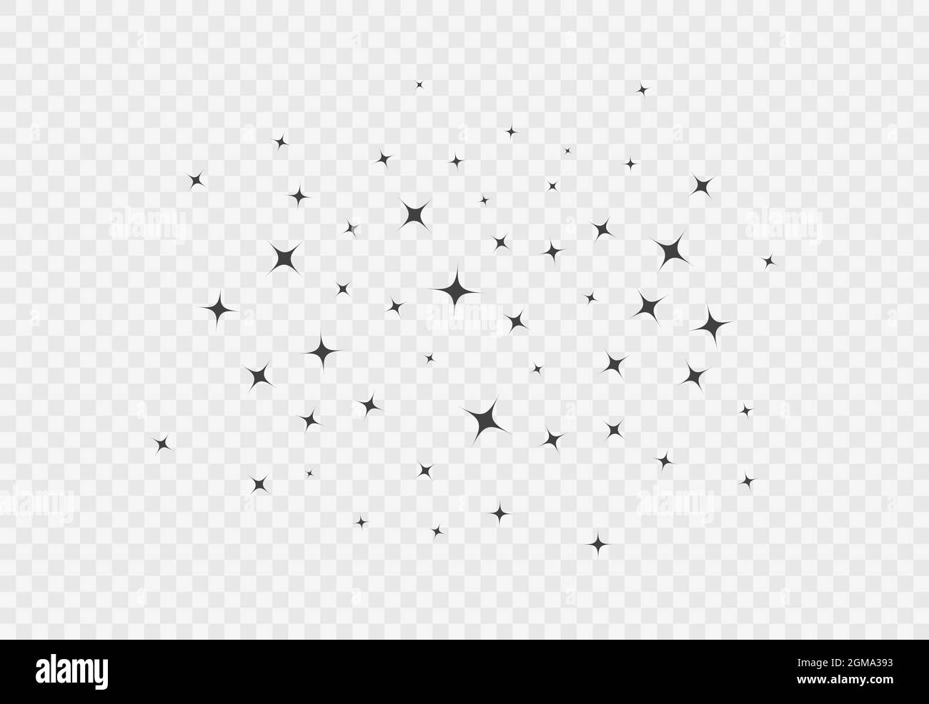 Sparkles flat stars. Shiny stardust vector elements Stock Vector Image ...