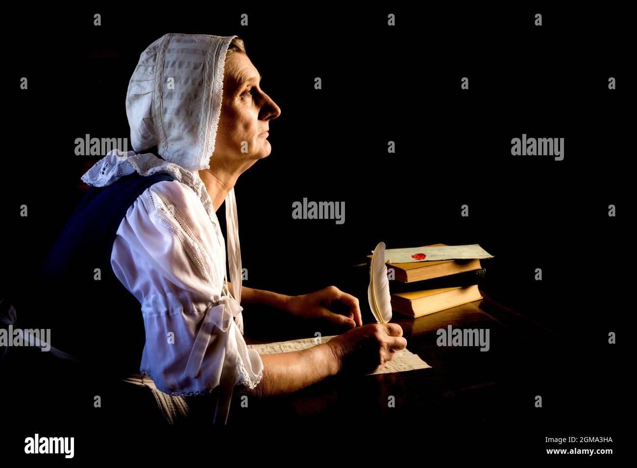 Medieval woman writing hi-res stock photography and images - Alamy