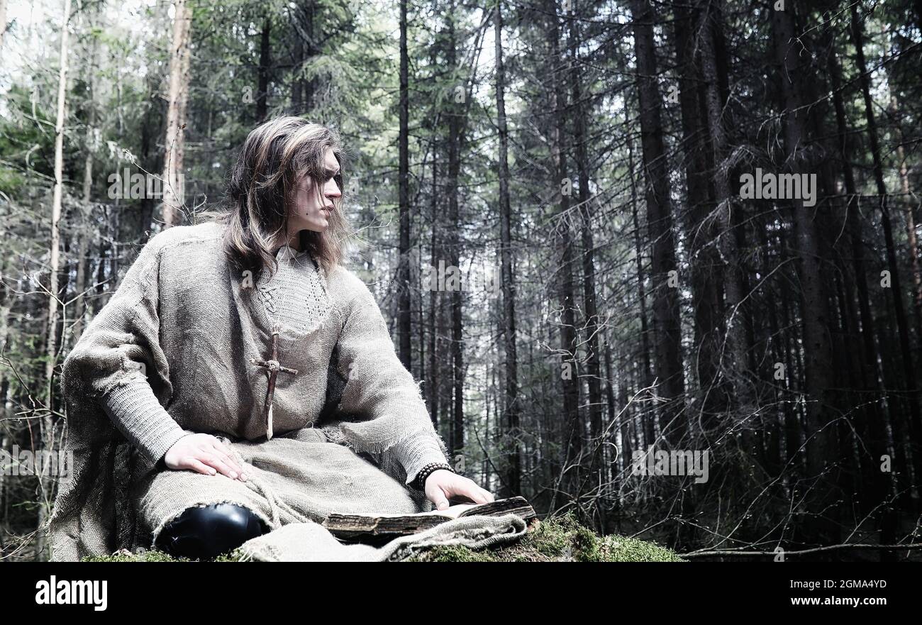 Fairy magician. A sorcerer with a glass sphere, a magical spell and a ...