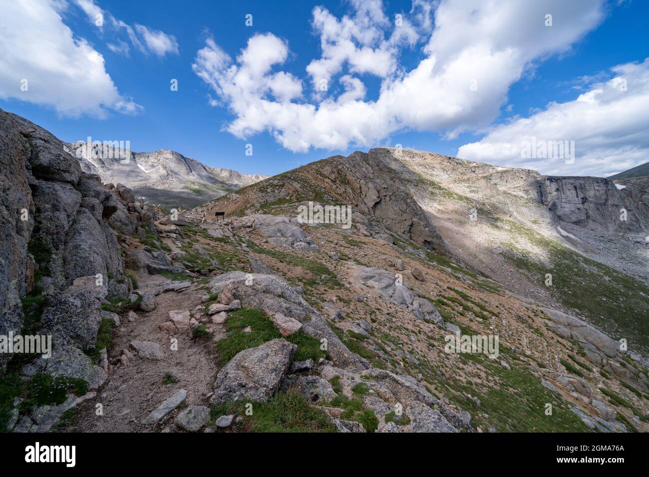 Chicago Lakes Overlook Trail along the Mt. Evans Scenic Byway in ...