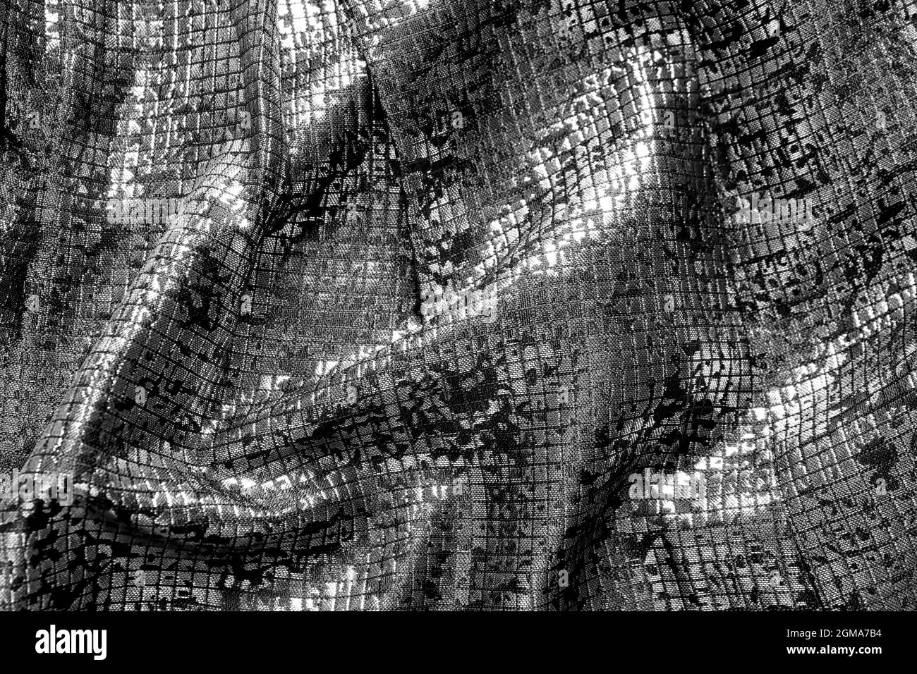 Fabric texture with folds as background Stock Photo - Alamy