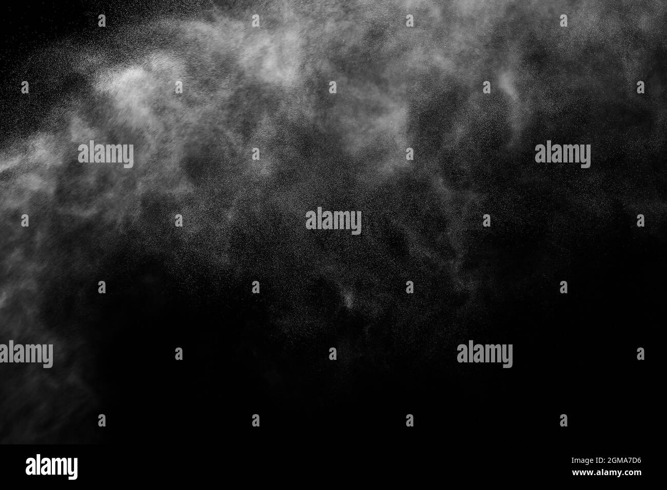 A stream of water and a cloud of drops from the atomizer Stock Photo ...
