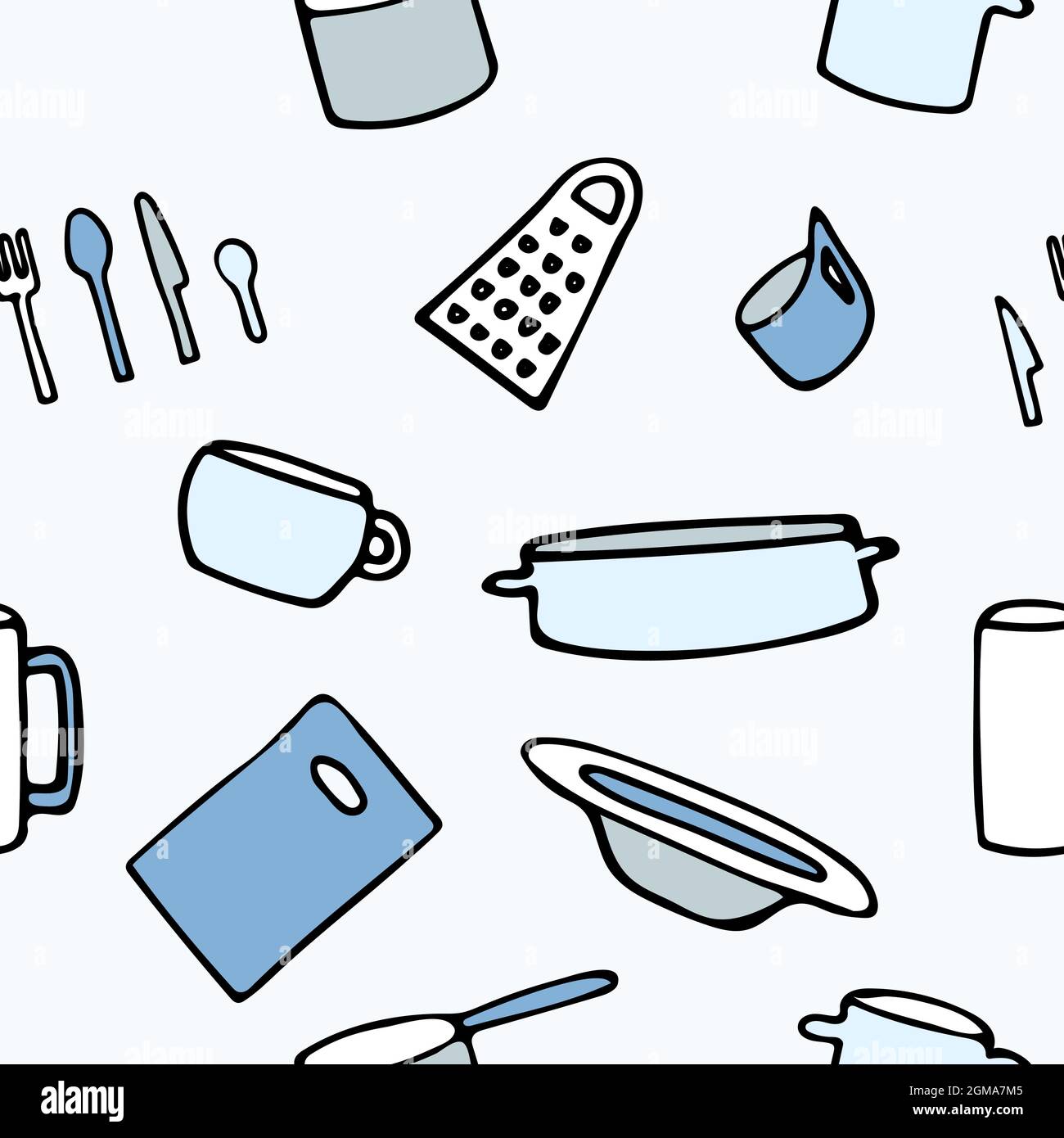 Background forks spoons vector Stock Vector Images - Alamy