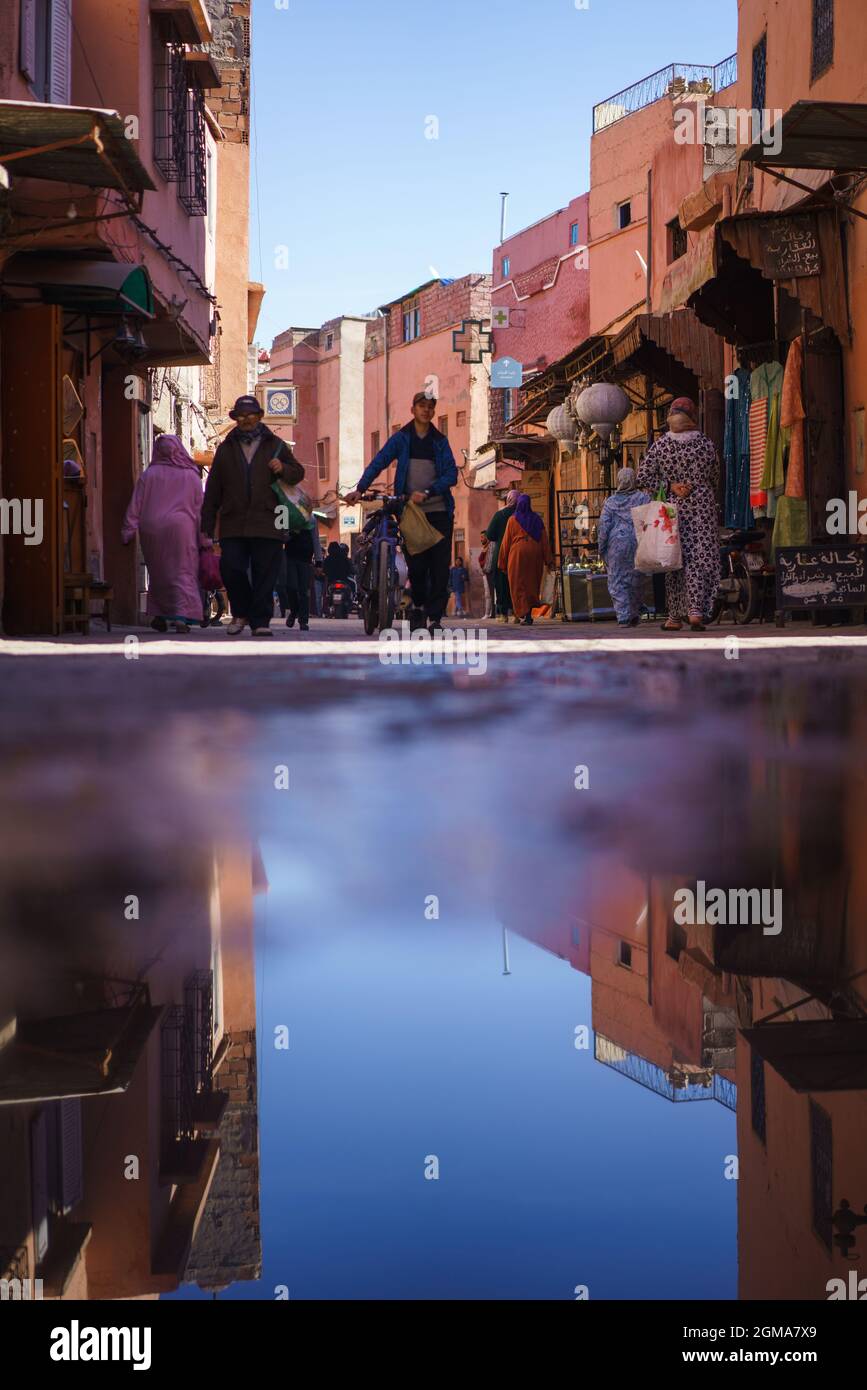 Street of the Marrakesh, Morocco, Africa Stock Photo - Alamy