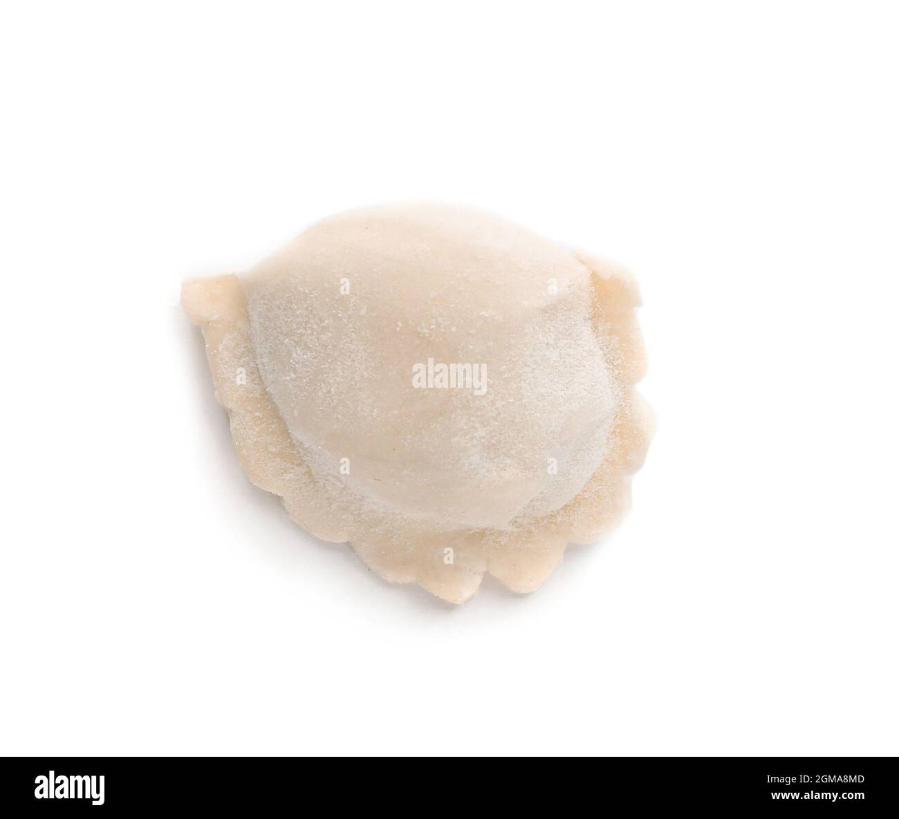 Raw dumpling on white background Stock Photo - Alamy