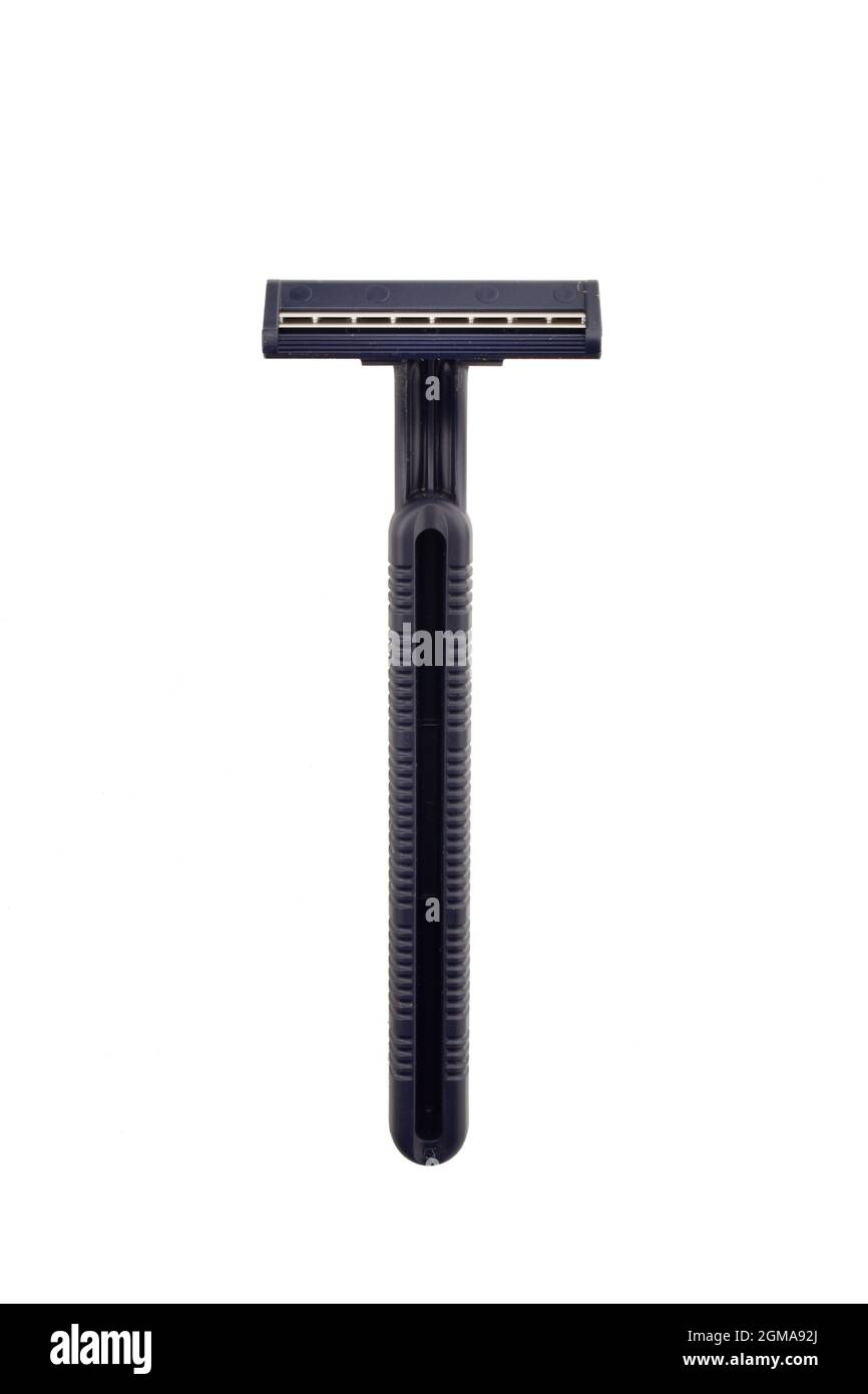 Shaving Razor on a White Background, double blade razor Stock Photo - Alamy