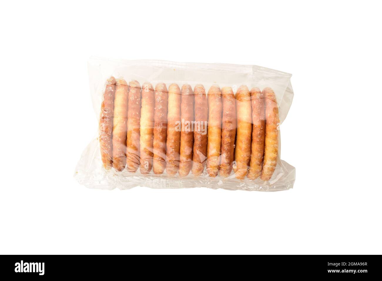 Transparent biscuit packet isolated on white background Stock Photo - Alamy