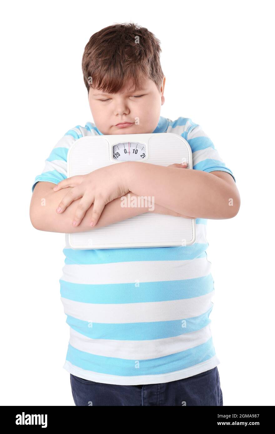 Child obese scales hi-res stock photography and images - Alamy