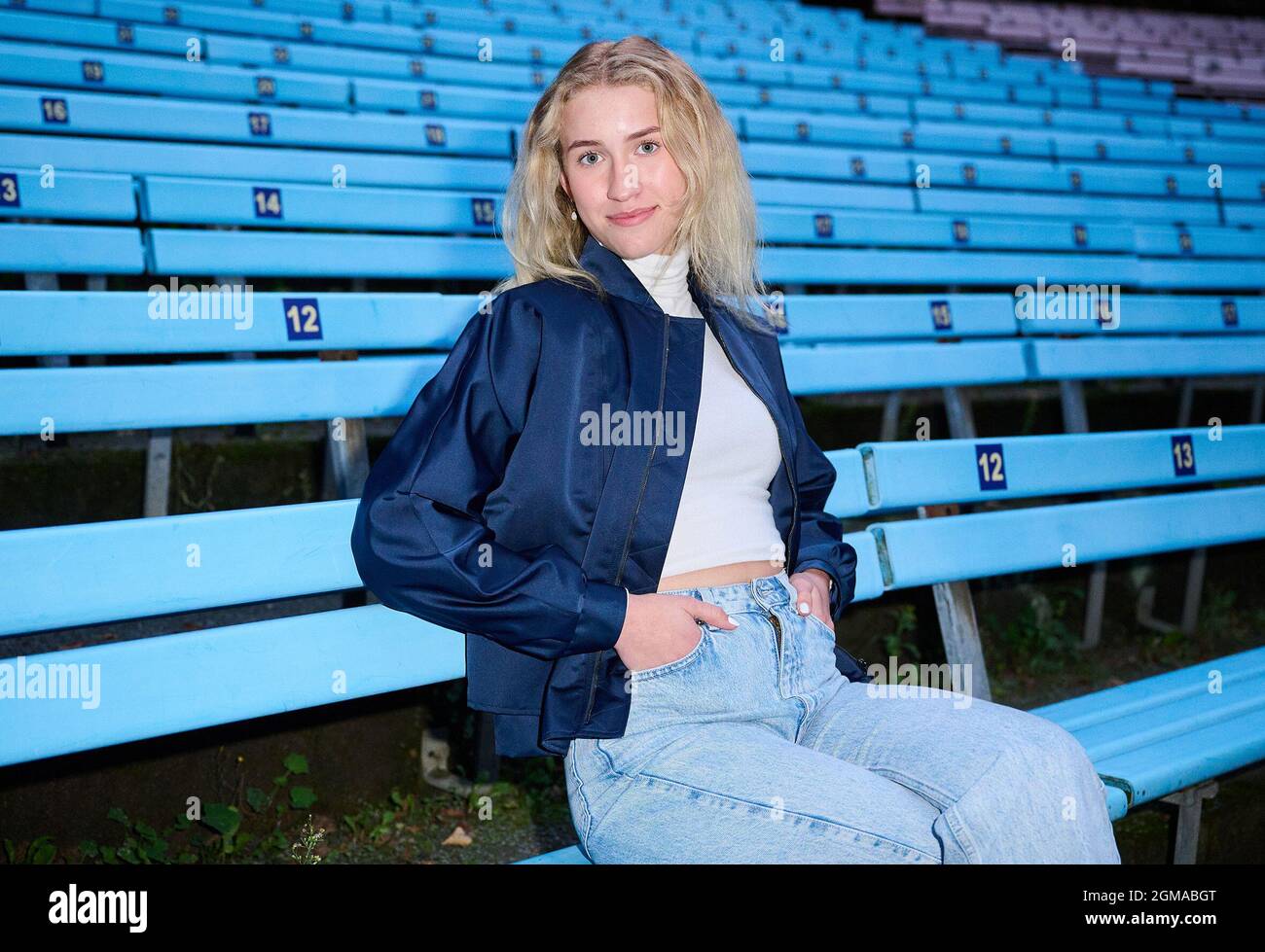 Berlin, Germany. 17th Sep, 2021. Actress Felice Ahrens sits for the ...