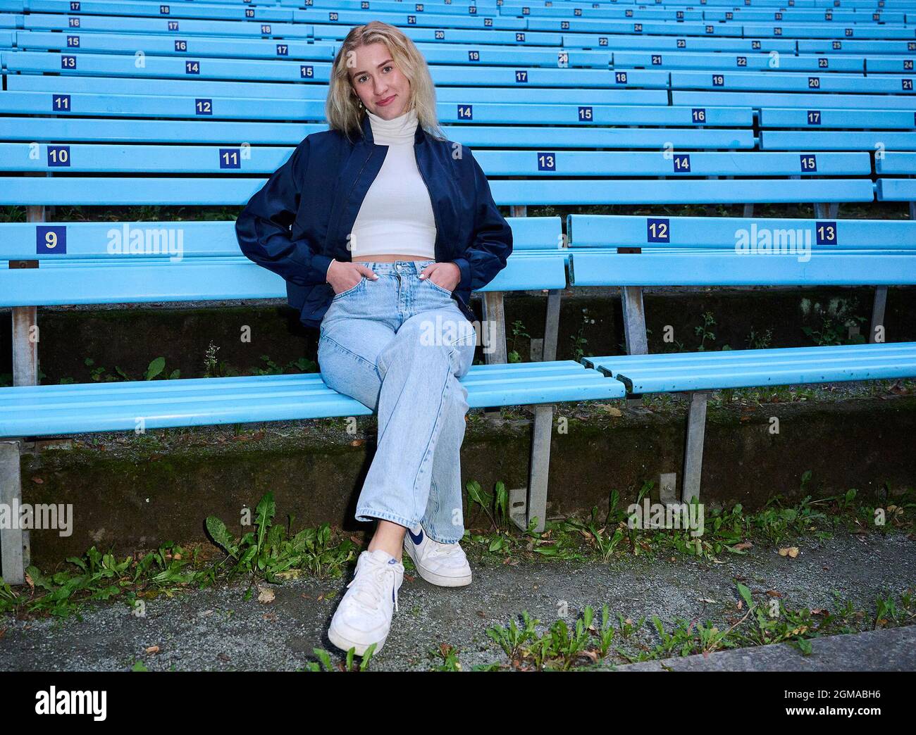 Berlin, Germany. 17th Sep, 2021. Actress Felice Ahrens sits for the ...