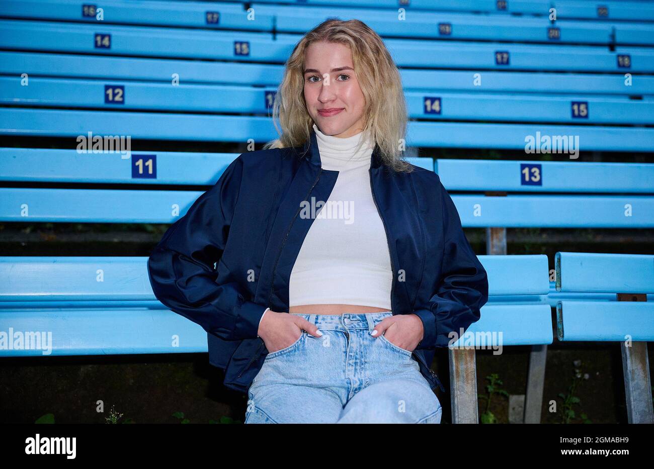 Berlin, Germany. 17th Sep, 2021. Actress Felice Ahrens sits for the ...