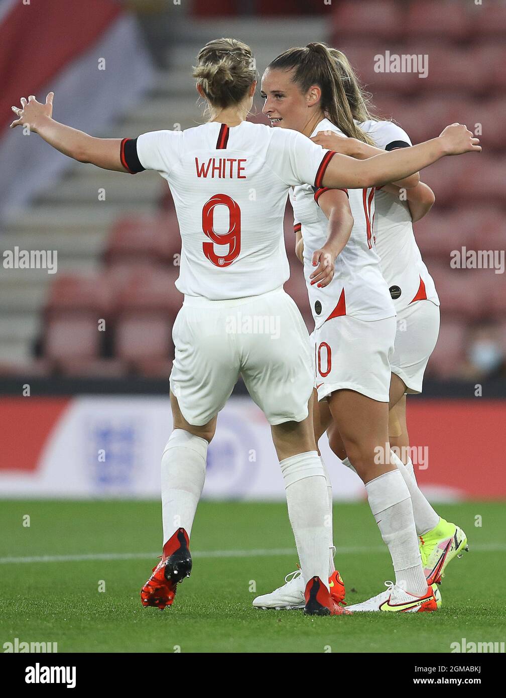 Southampton, UK. 17th September 2021. Ella Toone (C) of England ...
