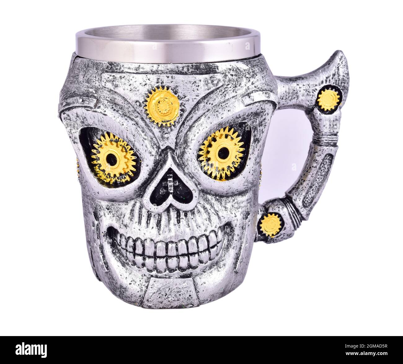 halloween gift,skeleton mug isolated on white background Stock Photo ...