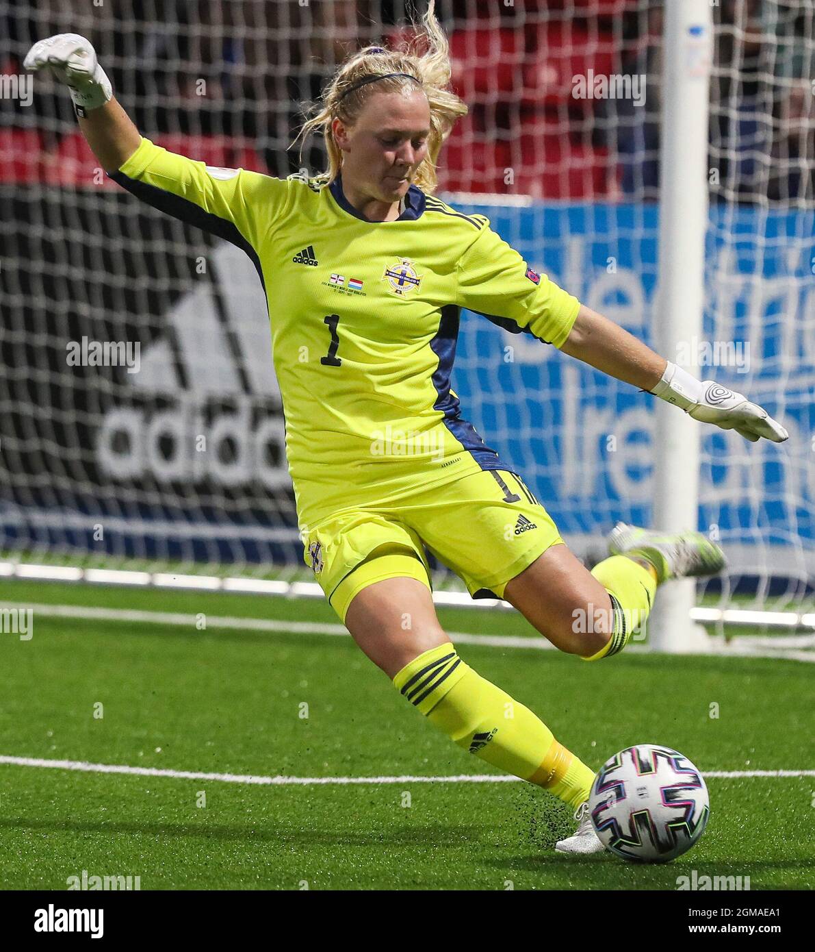 Northern Ireland's Jacqueline Burns in action during the UEFA Qualifier ...