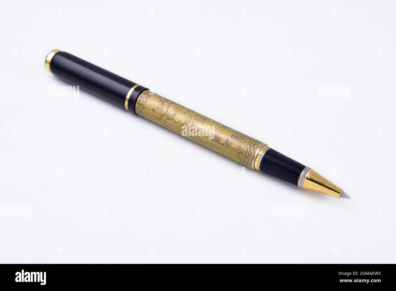 luxury antique pen isolated on white background, antique pen Stock ...