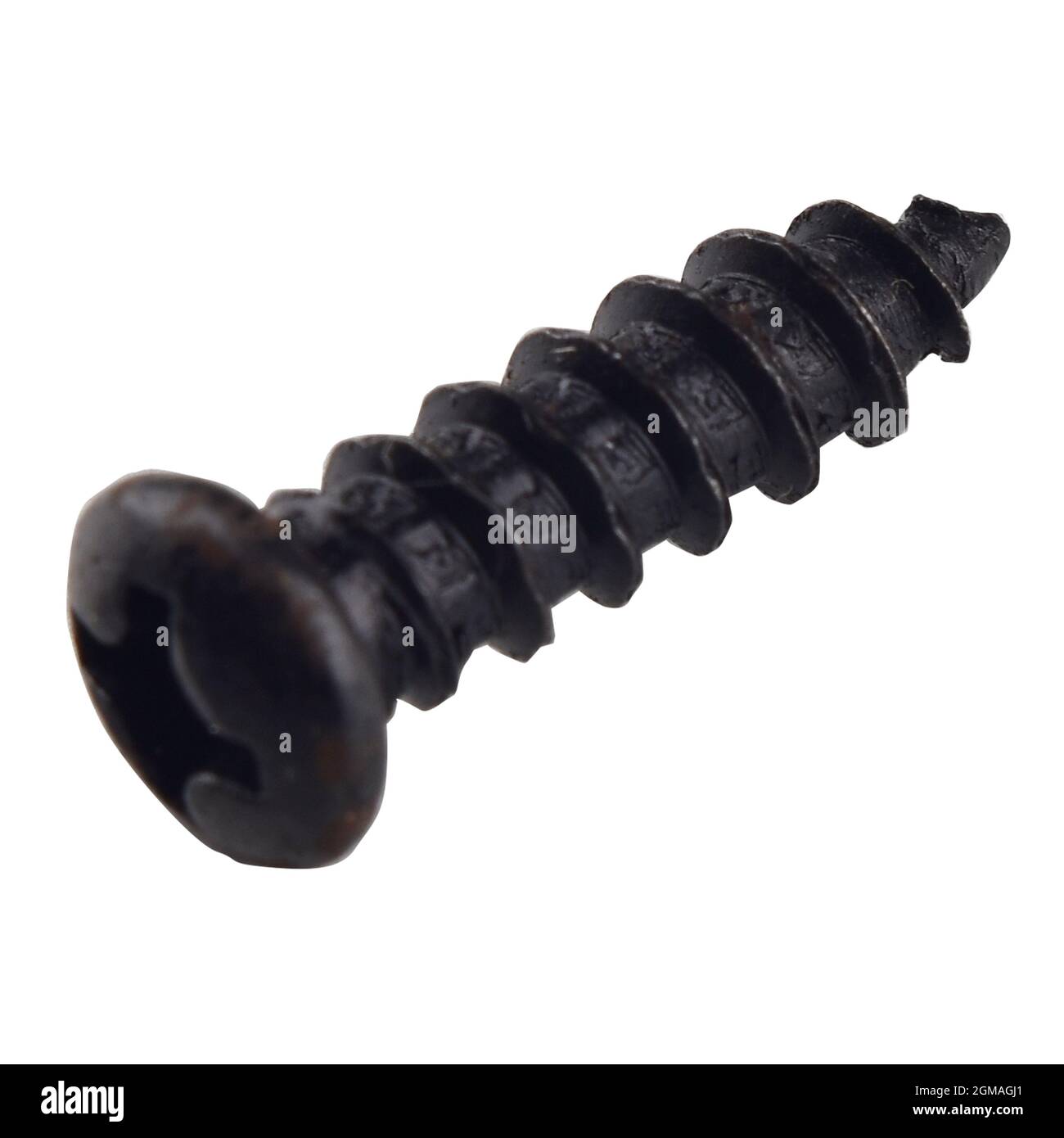 black screw isolated on white background with clipping path Stock Photo ...
