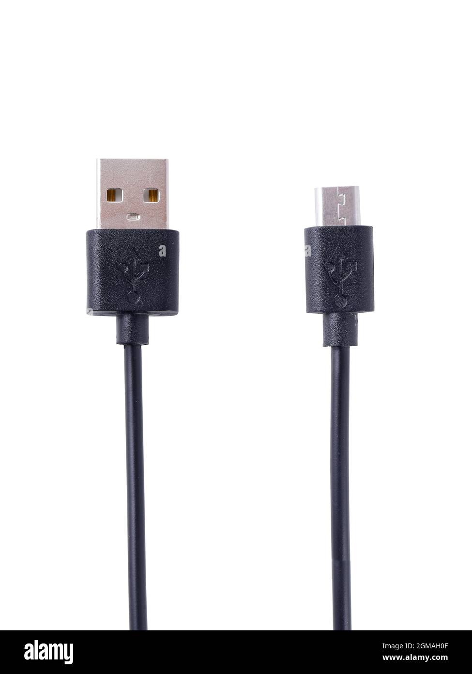 USB cable isolated on white background Stock Photo - Alamy