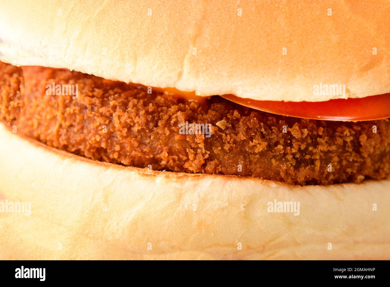 burger close-up image, junk food Stock Photo - Alamy