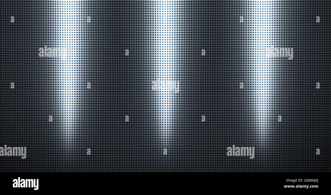 Spot lit perforated metal plate. Metal background close-up Stock Photo ...