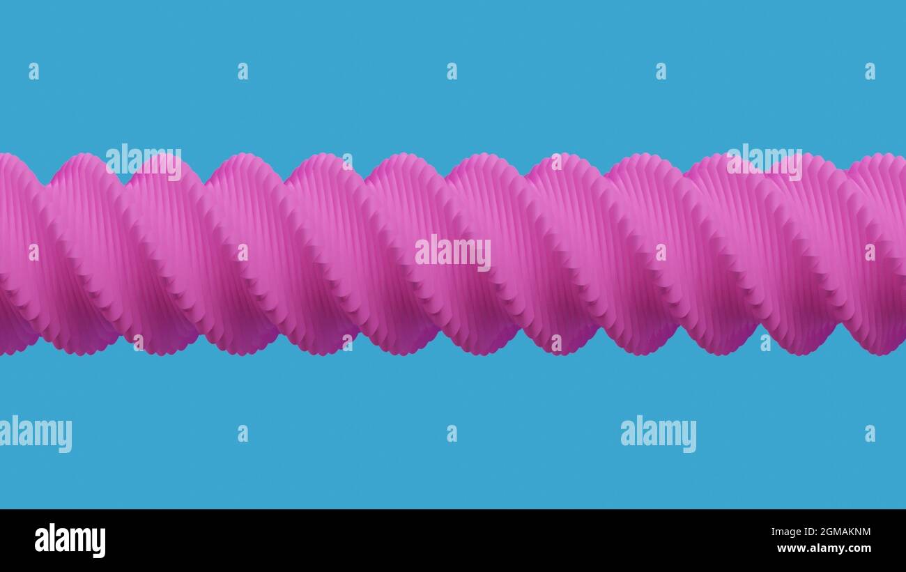 Closeup shot of a pink circular object on a blue background Stock Photo ...