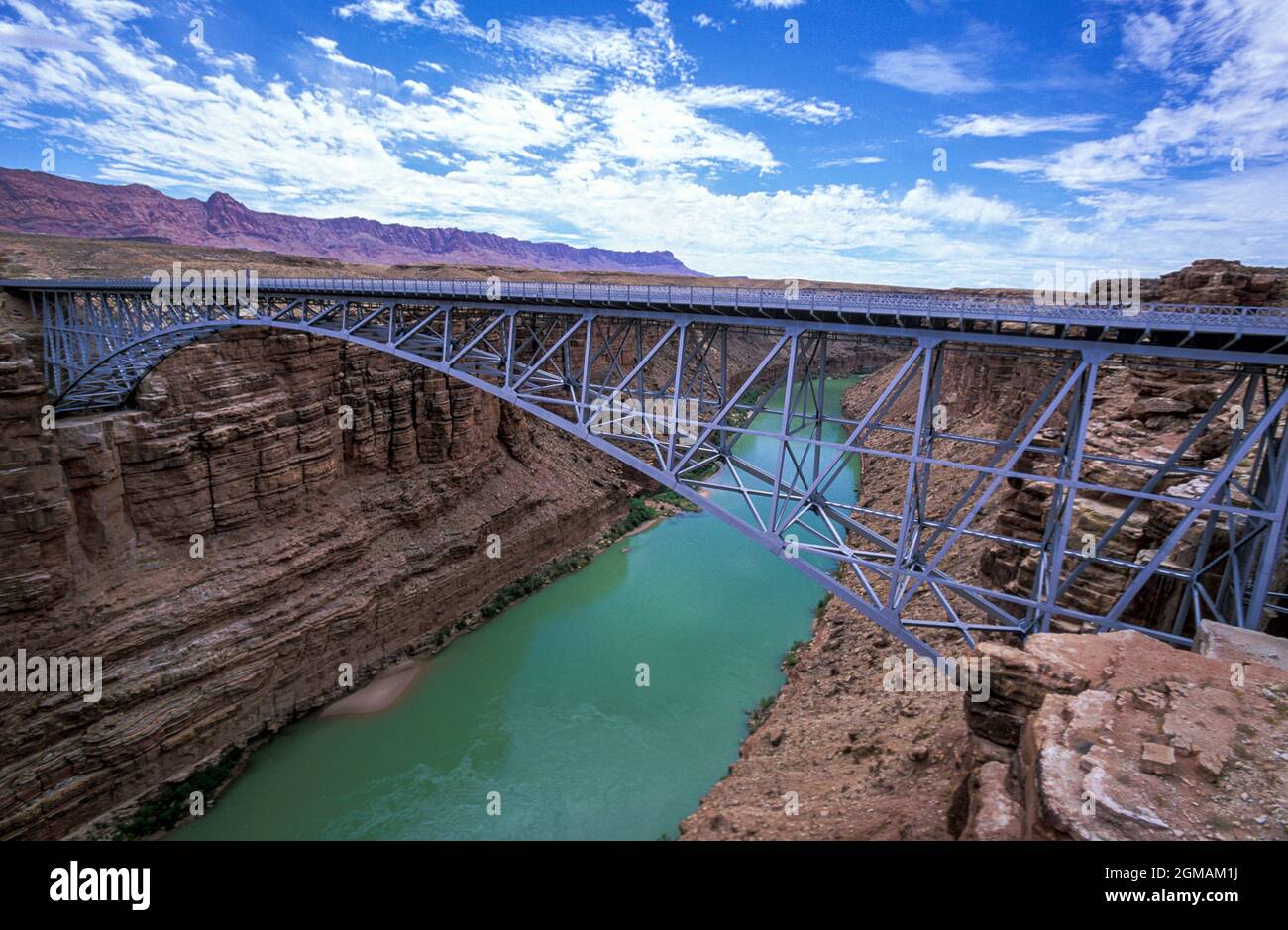 Navajo bridges, over the Grand Canyon Colorado river. Grand Canyon ...
