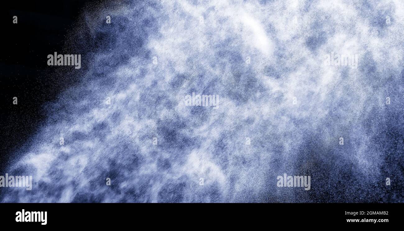 A stream of water and a cloud of drops from the atomizer Stock Photo ...