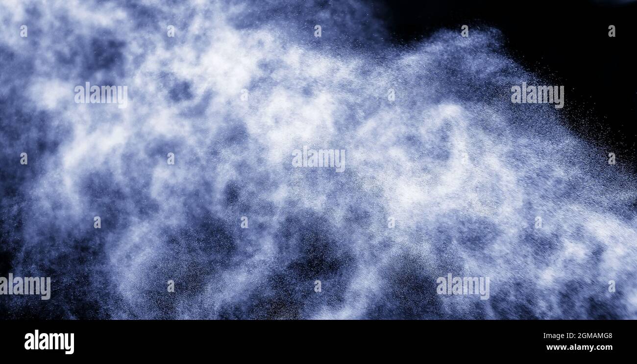 A stream of water and a cloud of drops from the atomizer Stock Photo ...