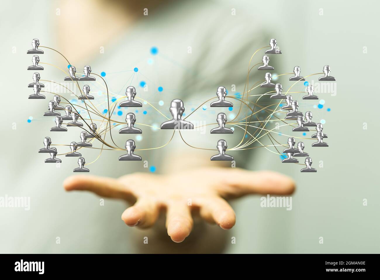 People interconnected on concept team hi-res stock photography and ...