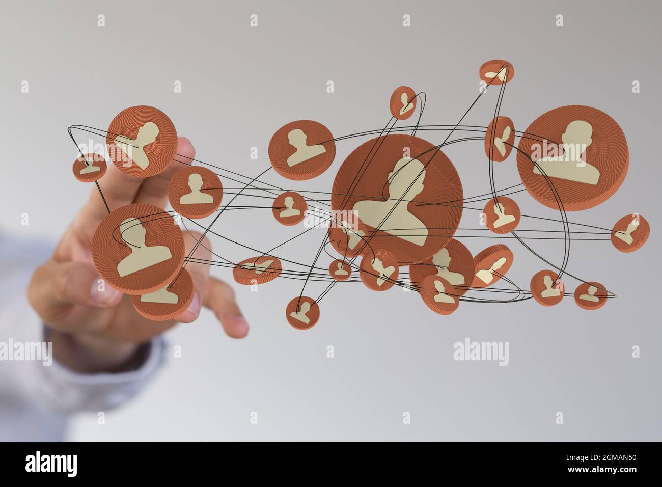 People interconnected on concept team hi-res stock photography and ...