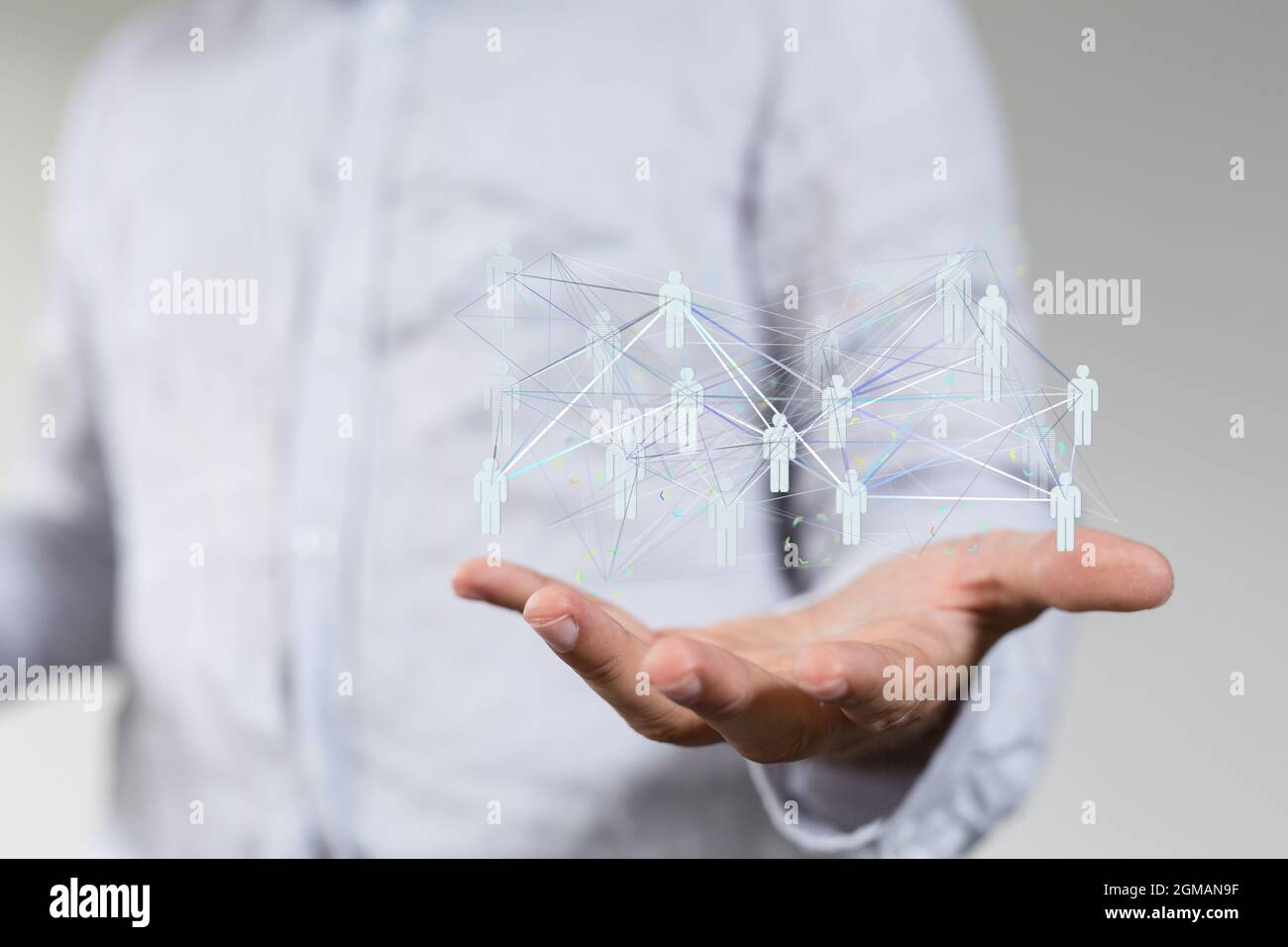 People interconnected on concept team hi-res stock photography and ...