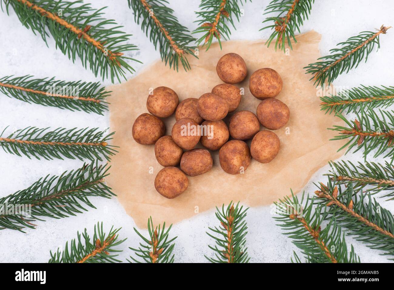 Marzipan potatoes, in german called Marzipankartoffeln, with cacao ...