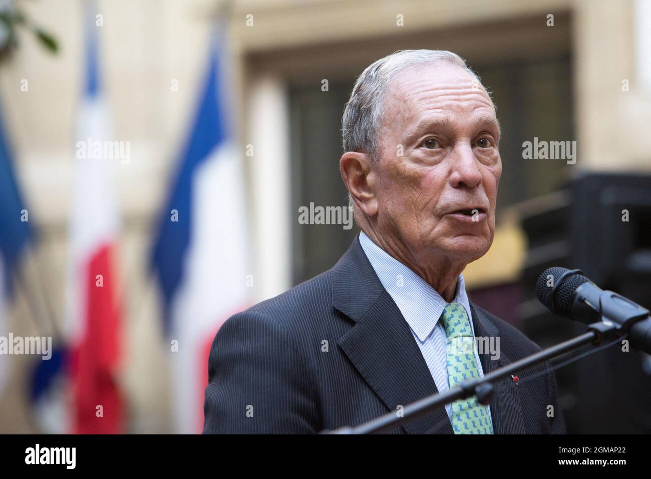 Paris, France. 17th Sep, 2021. Former New York mayor Michael Bloomberg ...