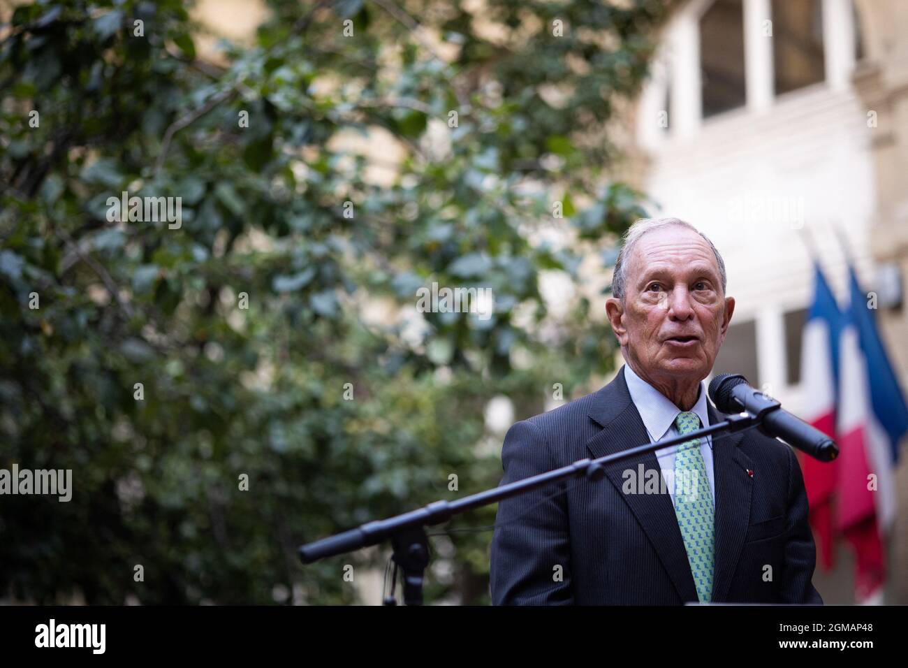 Paris, France. 17th Sep, 2021. Former New York mayor Michael Bloomberg ...