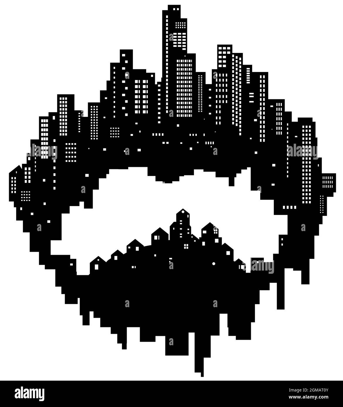 Inner city housing Stock Vector Images - Alamy